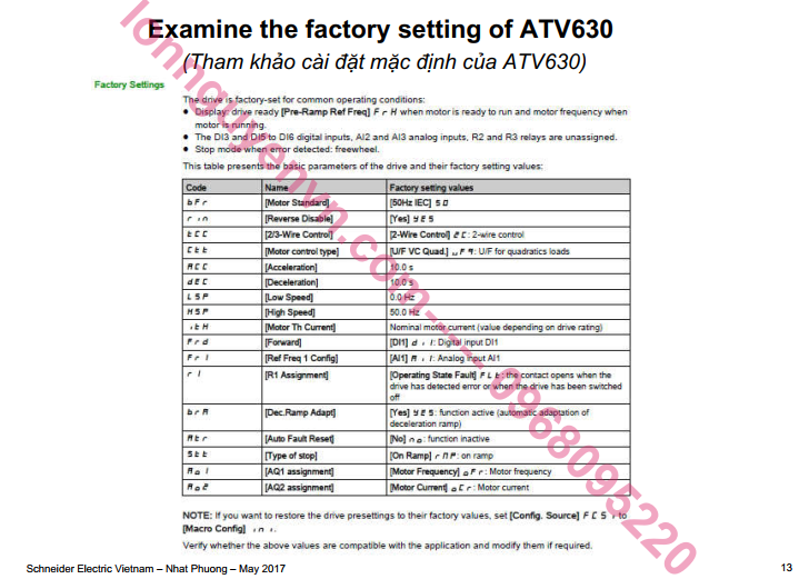 6 bước đấu nối và cài đặt biến tần Altivar 630 ATV630 Schneider đơn ...